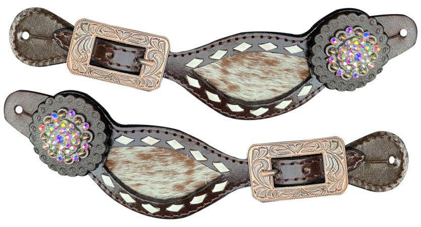 LADIES SPUR STRAP W/HAIR ON COWHIDE INLAY – Trails End Western Wear & Tack