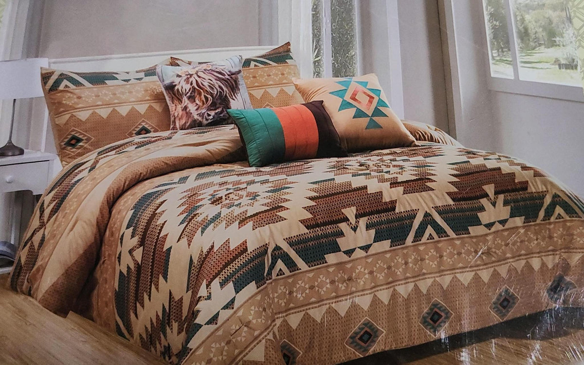 KING 6 PC COMFORTER SET TAN – Trails End Western Wear & Tack