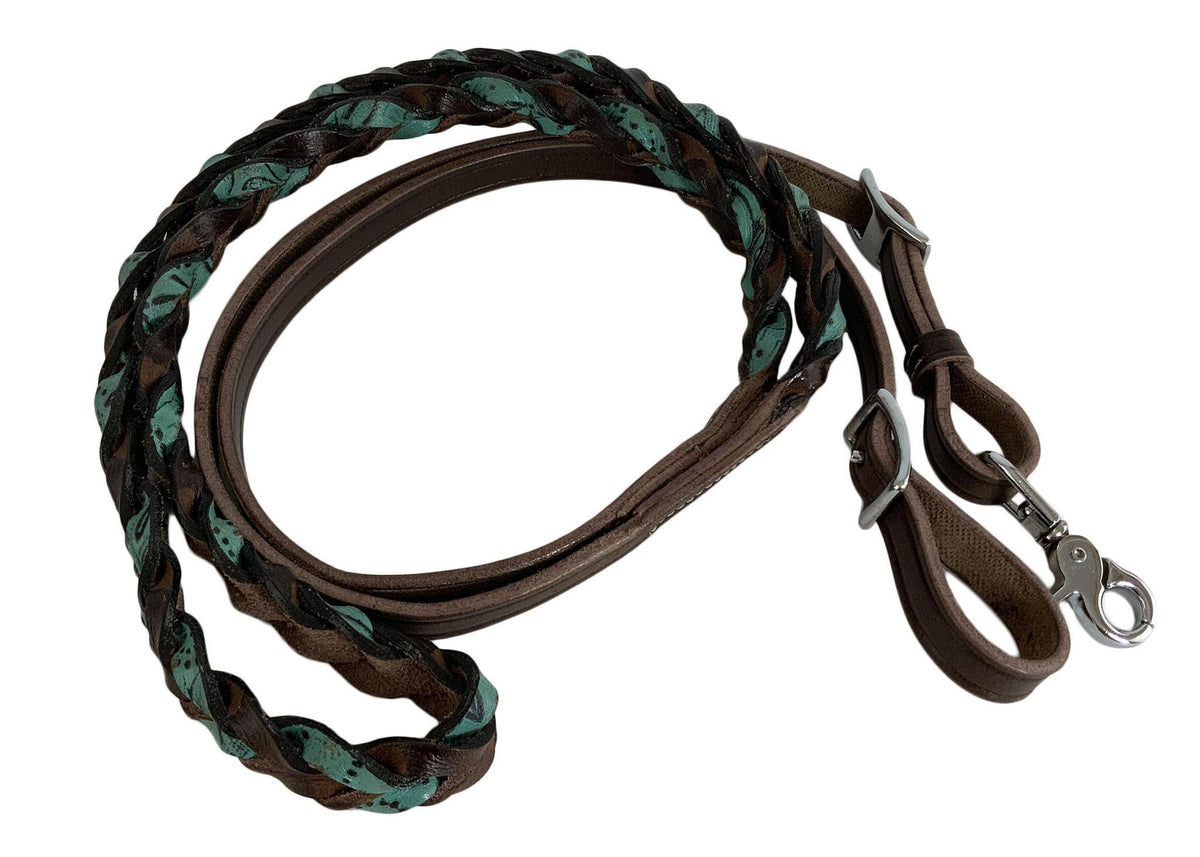 Miracle Braid leather contest/roping rein with buckles – Trails End ...