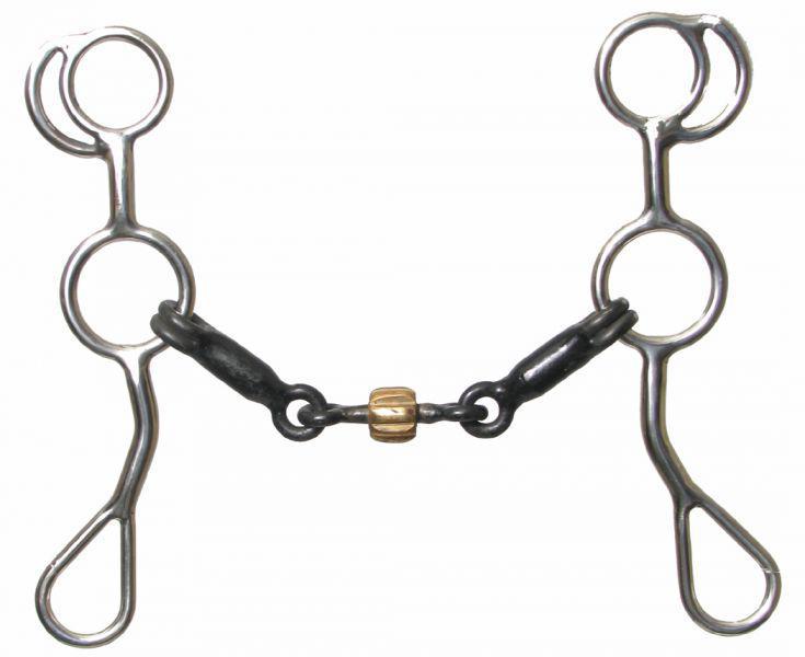 Stainless steel training snaffle bit with 7 1/4" cheeks – Trails End ...