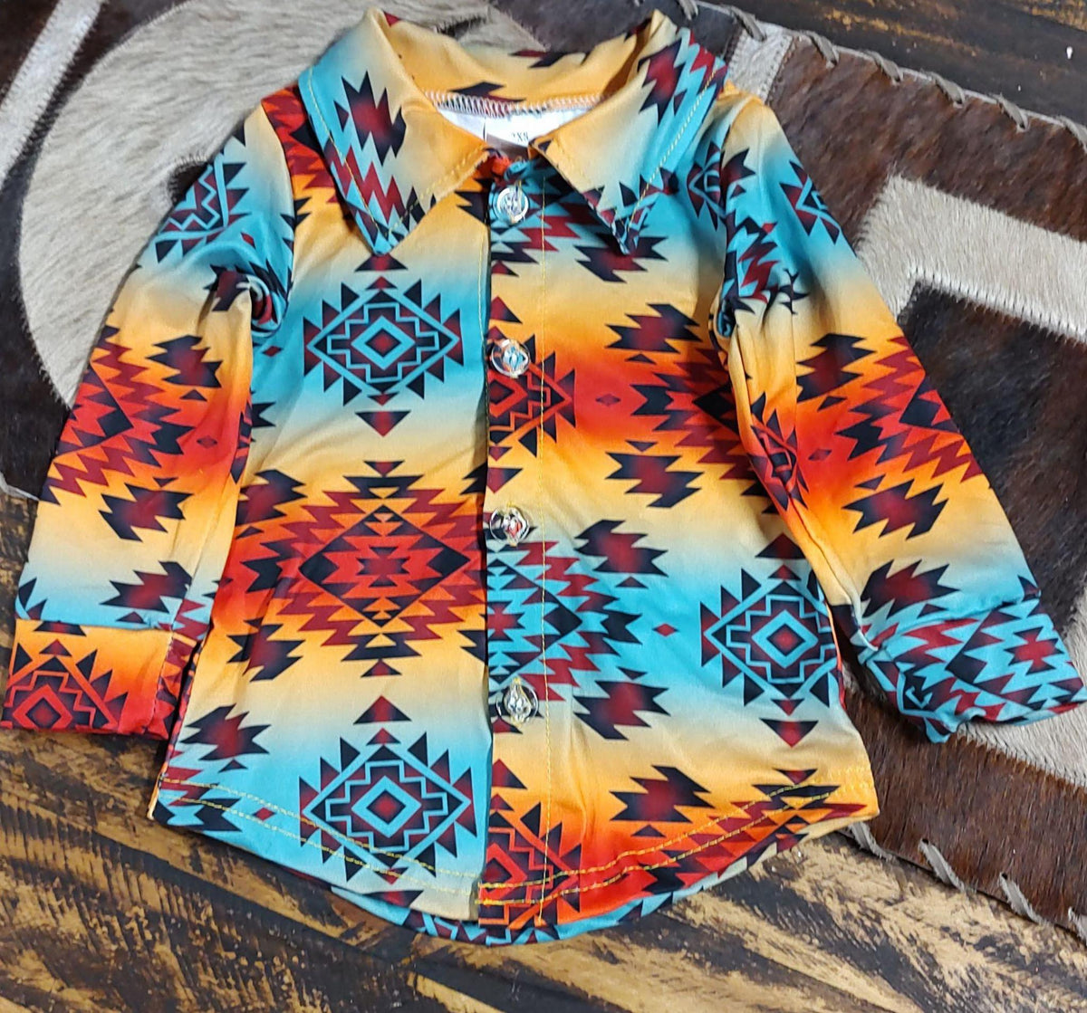 AZTEC WESTERN COLLAR BUTTON UP SHIRT – Trails End Western Wear & Tack